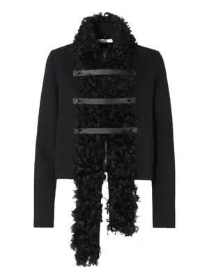 Fendi Jacket Wool And Shearling Blouson - Black