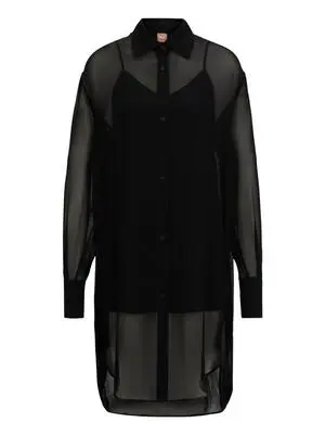 HUGO BOSS Sheer Long Shirt Dress