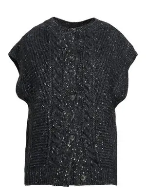 Max Mara Two-tone Knitted Sleeveless Top - Black