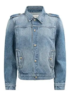 NILI LOTAN Long-sleeve Denim Jacket - Blue