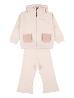 Moncler Logo-embroidered Fleece-pocket Tracksuit Pink