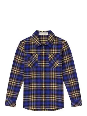 GOD'S TRUE CASHMERE God's True Cashmere - Checked Cashmere Shirt - Men - Blue - S Navy