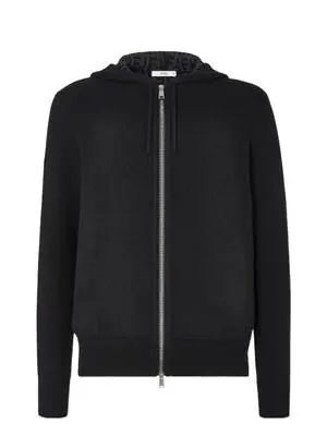 Fendi Zip-up Hooded Sweatshirt - Black