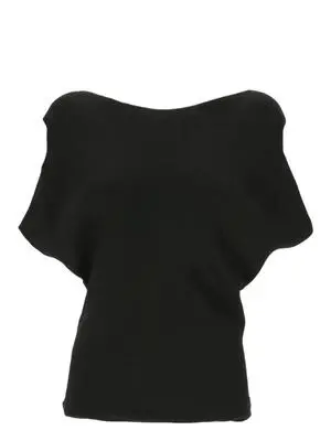Loro Piana Draped Neck Sleeveless Blouse - Black