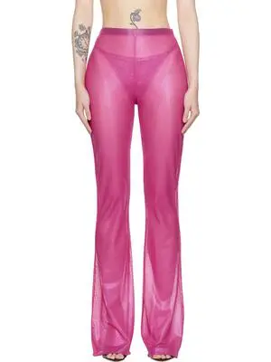Oseree Wide-leg Casual Pants - Pink