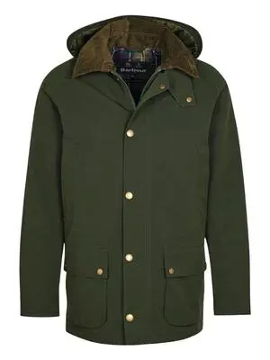 Barbour Button-up Hooded Jacket - Black