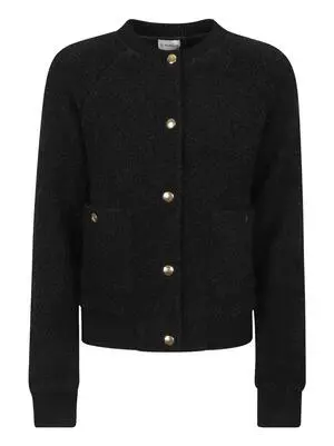 Moncler Zip-up Padded Cardigan - Black
