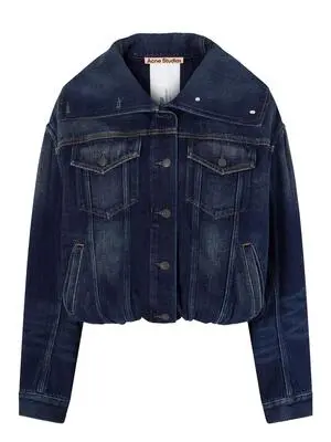 Acne Studios Gathered Denim Jacket - Dark Denim
