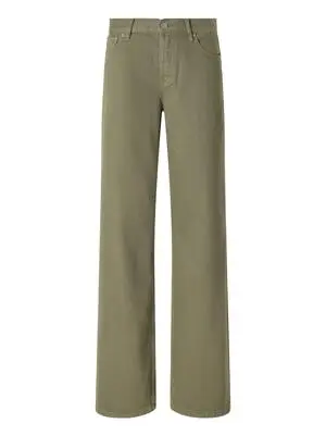 Still Here Everyday Mid-rise Straight-leg Jeans Green