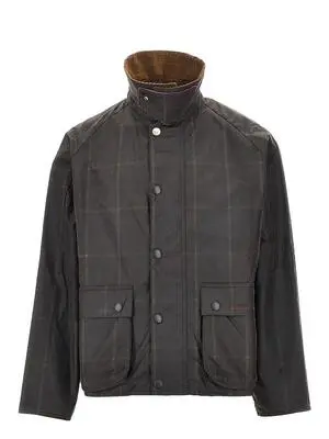 PAUL SMITH LOVES BARBOUR Transport Windowpane Waxed Cotton Jacket An - Brown