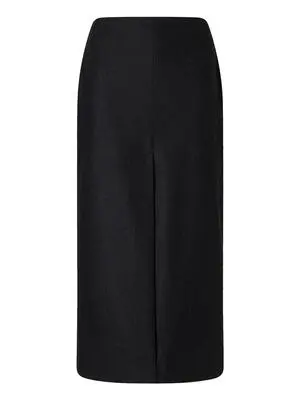 NILI LOTAN Mariha Wool Midi Skirt - Gray