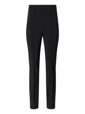 RÓHE Pintucked Grain De Poudre Skinny Pants - Black