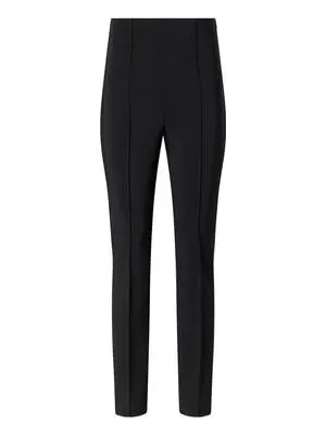 RÓHE Pintucked Grain De Poudre Slim-fit Pants - Black
