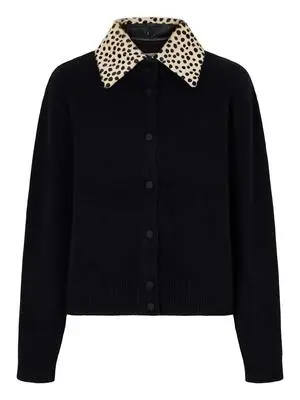 RÓHE Calf Hair-trimmed Wool-blend Cardigan