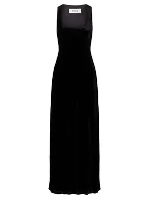 RÓHE Velvet Maxi Dress - Black
