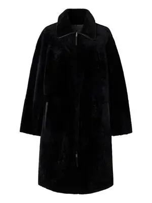 JOSEPH Caspian Shearling Coat - Black