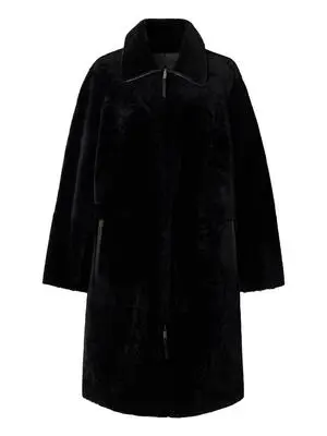 JOSEPH Caspian Shearling Coat - Black
