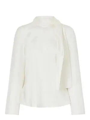 RÓHE Tie-detailed Silk-satin Blouse