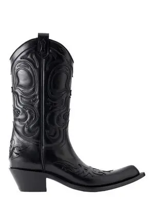 Acne Studios Leather Ankle Boots - Black