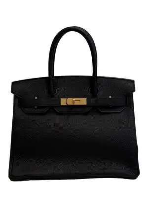 HERMÈS Hermès Birkin 30 Black Togo Rose Gold Hardware