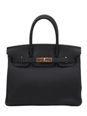 HERMÈS Hermès Birkin 30 Black Togo Rose Gold Hardware
