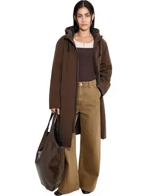 Stutterheim Stockholm Long Matte Winter Coat - Dark Brown