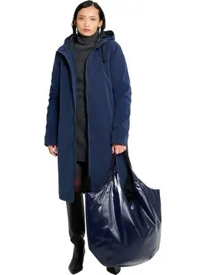 Stutterheim Stockholm Long Matte Winter Coat - Navy