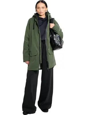 Stutterheim Stockholm Patch Raincoat Green