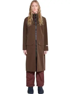 Stutterheim Stockholm Long Patch Raincoat Dark Brown