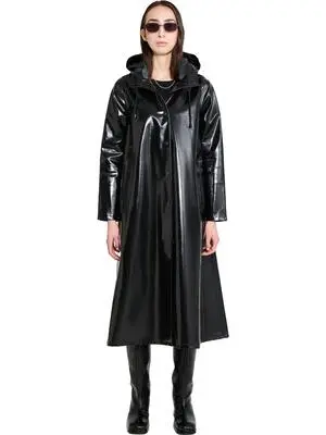 Stutterheim Mosebacke Long Opal Raincoat - Black