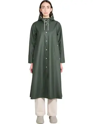 Stutterheim Mosebacke Long Raincoat Green