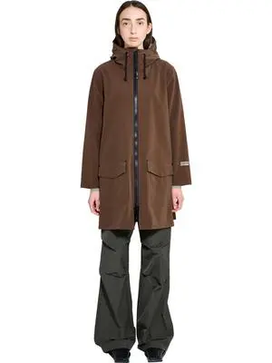 Stutterheim Mosebacke Patch Raincoat Dark Brown