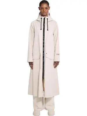 Stutterheim Mosebacke Long Patch Raincoat - Light Sand