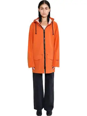 Stutterheim Stockholm Patch Raincoat - Pumpkin