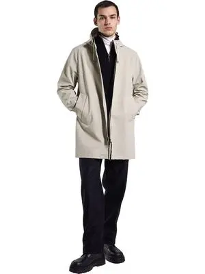 Stutterheim Stockholm Lightweight Zip Matte Raincoat Pelican