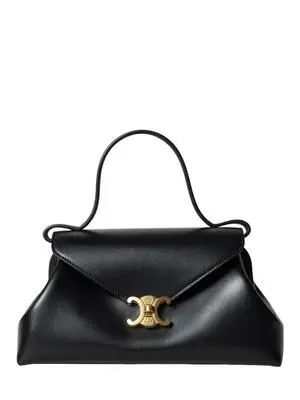 Celine Small Flair In Shiny Calfskin Black
