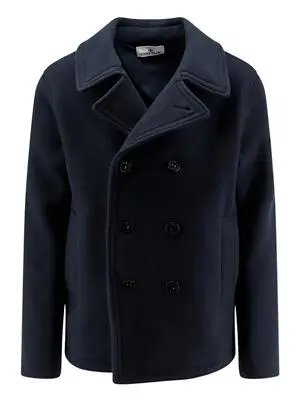 Stone Island Wool Blend Coat - Blue