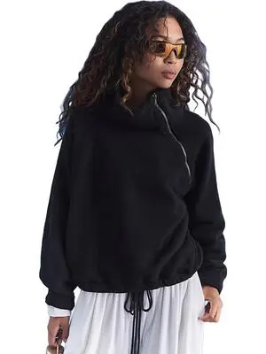 Free People Game Point Funnel Neck - Black