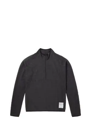 Satisfy Logo-print Fuzzfleece™ Half‑zip Running Top - Gray