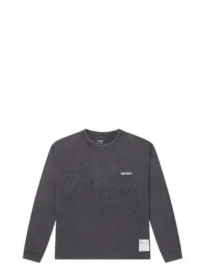 Satisfy Logo-print Distressed Mothtech™ Waffle-knit Cotton T-shirt - Gray