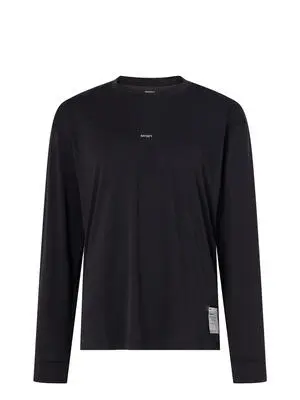 Satisfy Logo-print Recycled Auralite™ T-shirt - Black