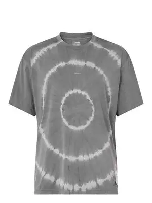 Satisfy Logo-print Tie-dyed Auralite™ T-shirt - Gray