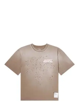 Satisfy Logo-print Distressed Mothtech™ Cotton-jersey T-shirt - Brown