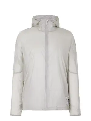 Satisfy Logo-appliquéd Rippy™ Ripstop-panelled Pertex® Diamond Fuse Hooded Jacket - Gray