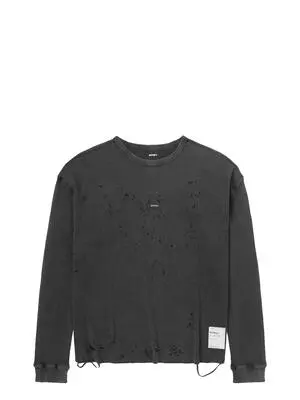 Satisfy Logo-print Distressed Mothtech™ Organic Cotton-jersey T-shirt - Gray
