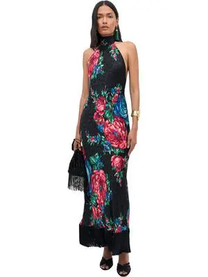 Rixo Maura Vintage Bouquet Regular - Black