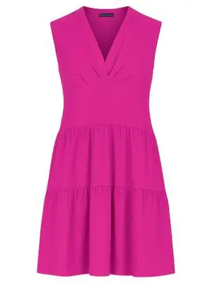 CONQUISTA Fuchsia Micromodal-blend Jersey Sleeveless Dress - Pink