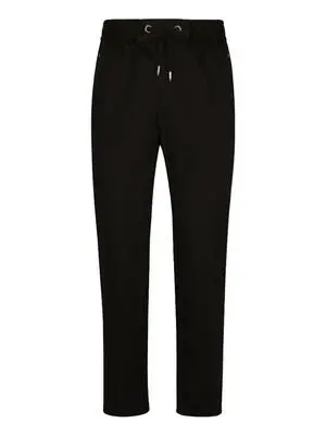 Dolce & Gabbana Dolce Gabbana Logo Patch Jogging Pants - Black