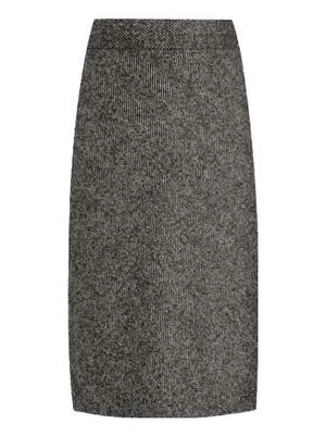 Dolce & Gabbana Dolce Gabbana Chevron Skirt - Black
