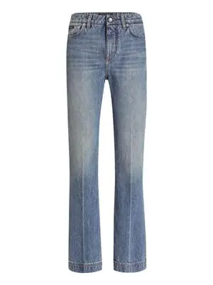 Dolce & Gabbana Logo-plaque Jeans - Light Blue